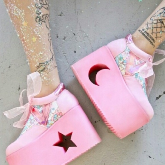 YRU | Shoes | Iso Yru Sanrio Platform Shoes Please Help Me | Poshmark